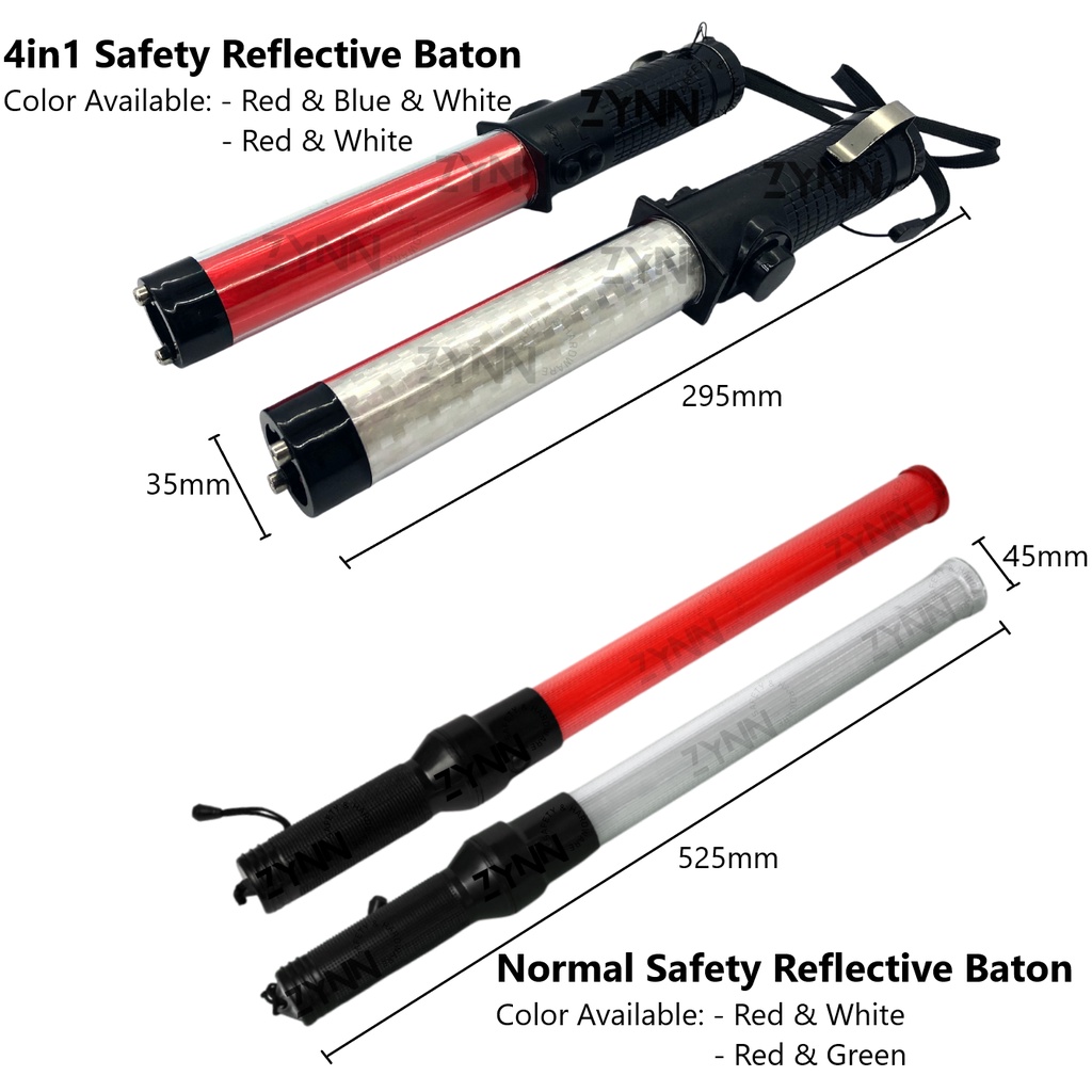 [SG STOCK] SAFETY REFLECTIVE BATON Signal LED Fire Traffic Police Road ...