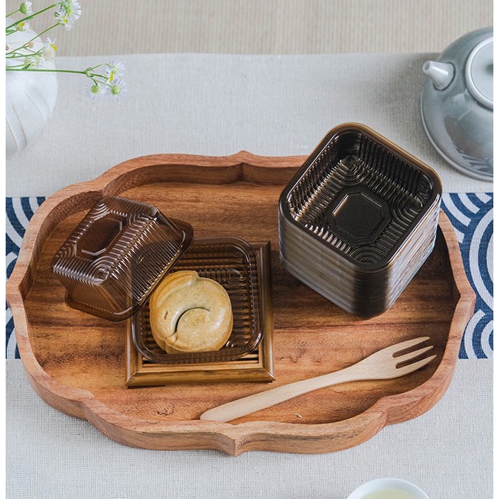 (50g-180g) 100pcs mooncake tray dessert pastry packaging box heat ...