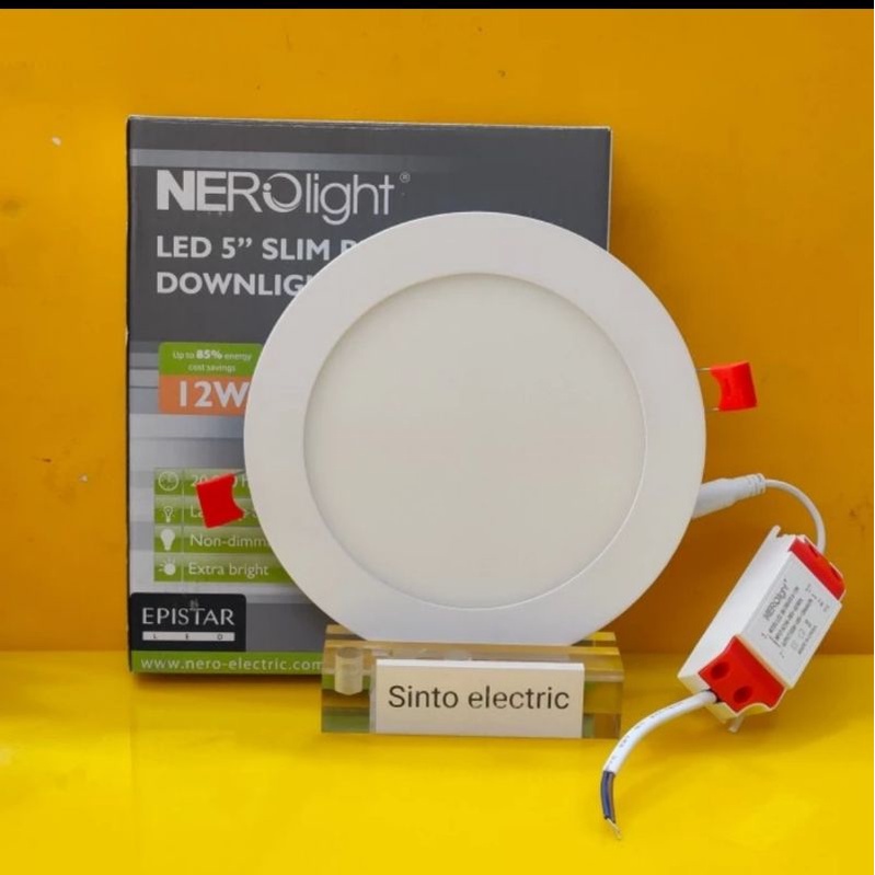 NERO Downlight Panel Led Slim Recessed 5" 12 Watt 5 Inch 12W Round Nero ...