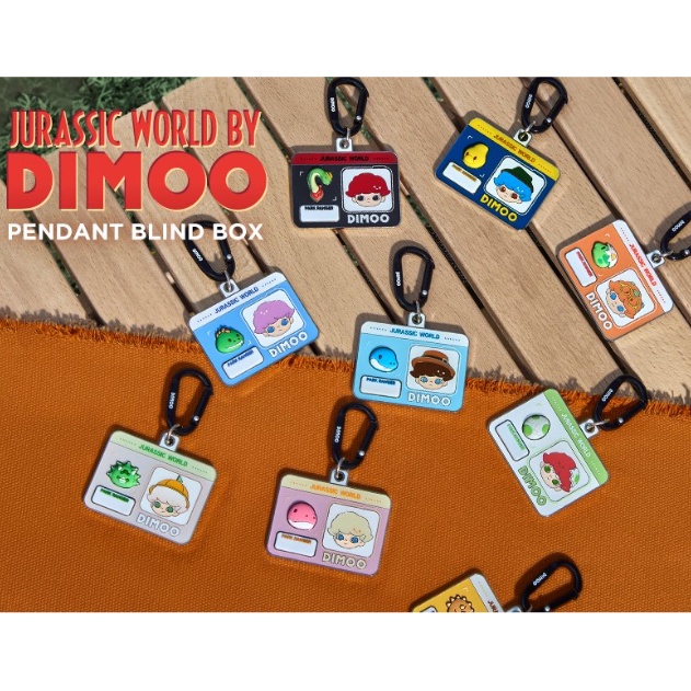 [Ready Stock]Pop Mart DIMOO Jurassic World Series Keychain Blind Box ...