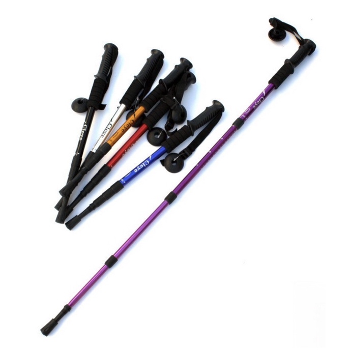Durable Lightweight Adjustable Hiking Stick, Mountain Climbing Aluminum ...