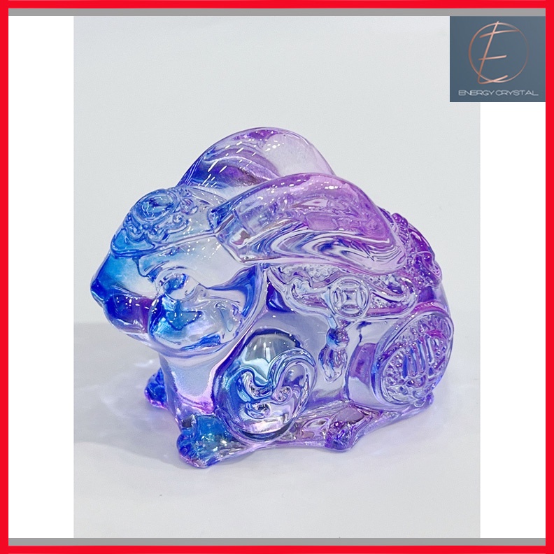 SG Crystal Rabbit Gift Crystal Bunny Ornament Lucky Fortune Gift ...