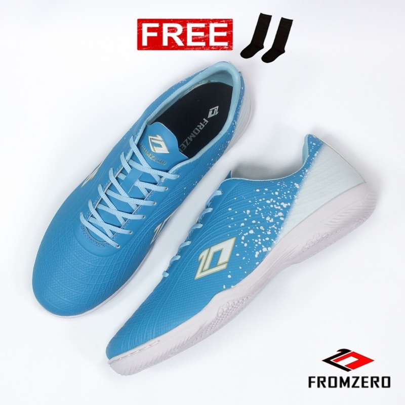 Fromzero - Fromzero Starkia Blue White In Original Futsal Shoes | Shopee Singapore