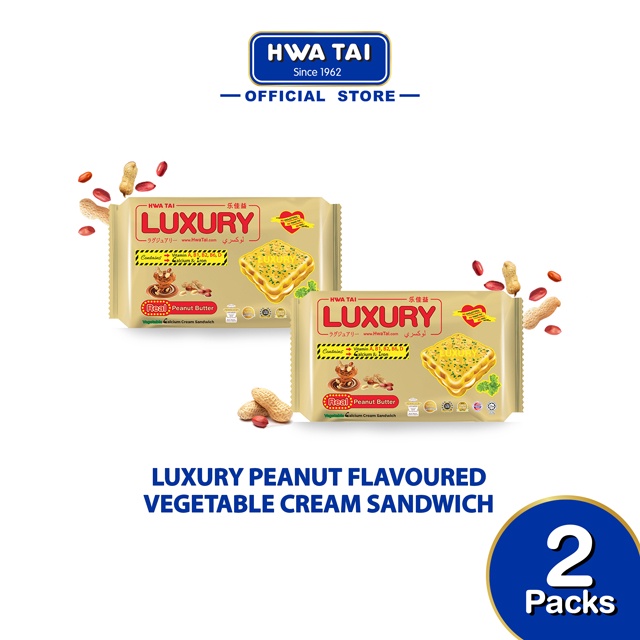 HWA TAI LUXURY Real Peanut Butter Vegetable Calcium Cream Sandwich ...