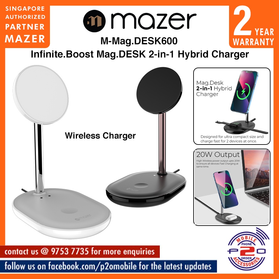 Mazer M-Mag.DESK600 Infinite.Boost Mag.DESK 2-in-1 Hybrid Charger ...