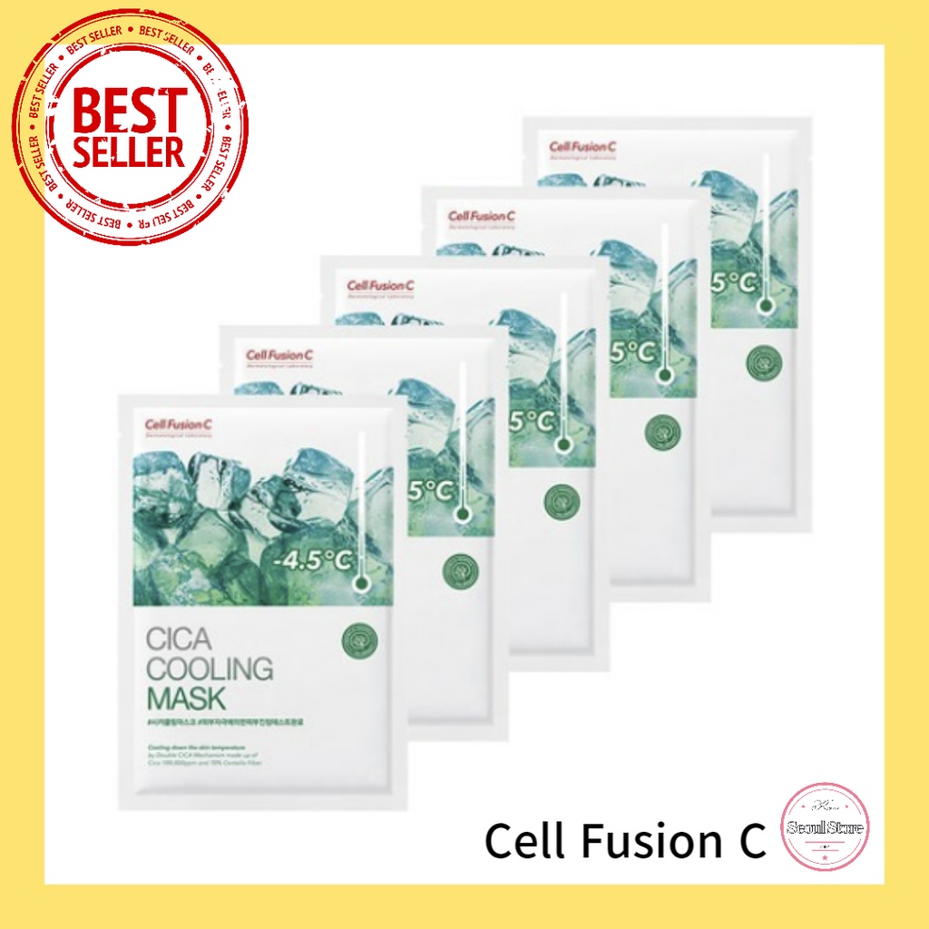[Cell Fusion C] cica cooling mask 5ea | Shopee Singapore