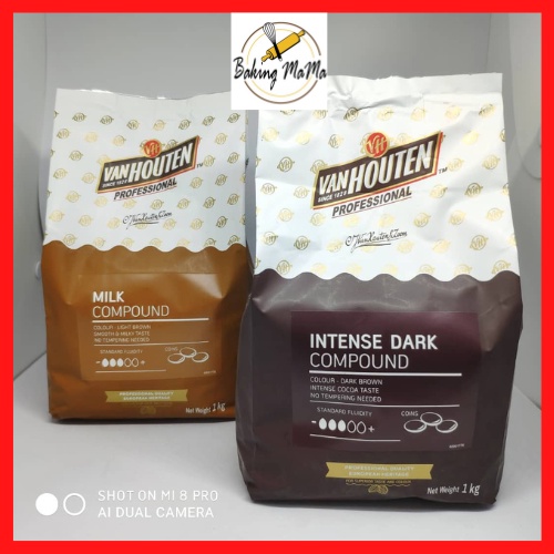Van Houten Milk Compound Chocolate Coin 1kg / Intense Dark Compound 1kg | Shopee Singapore