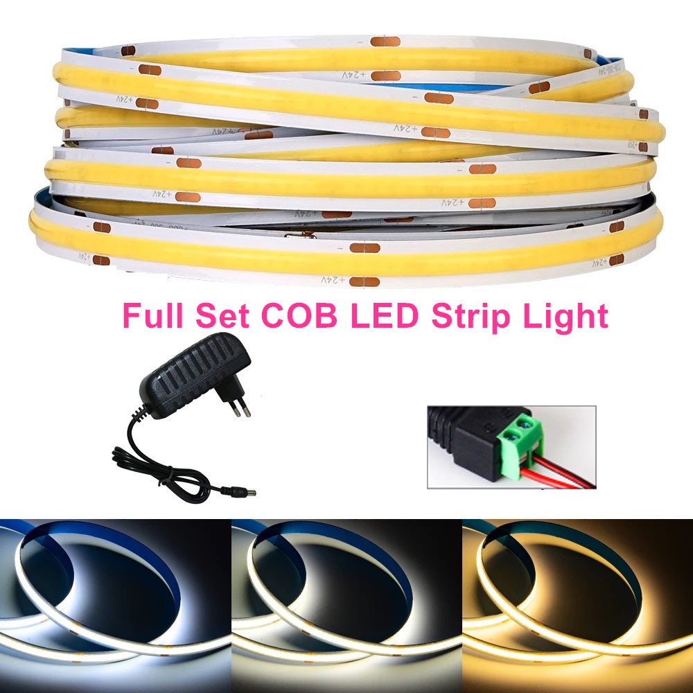 COB Flexible LED Strip Light 480 LED High Density LED Tape Light Bar ...