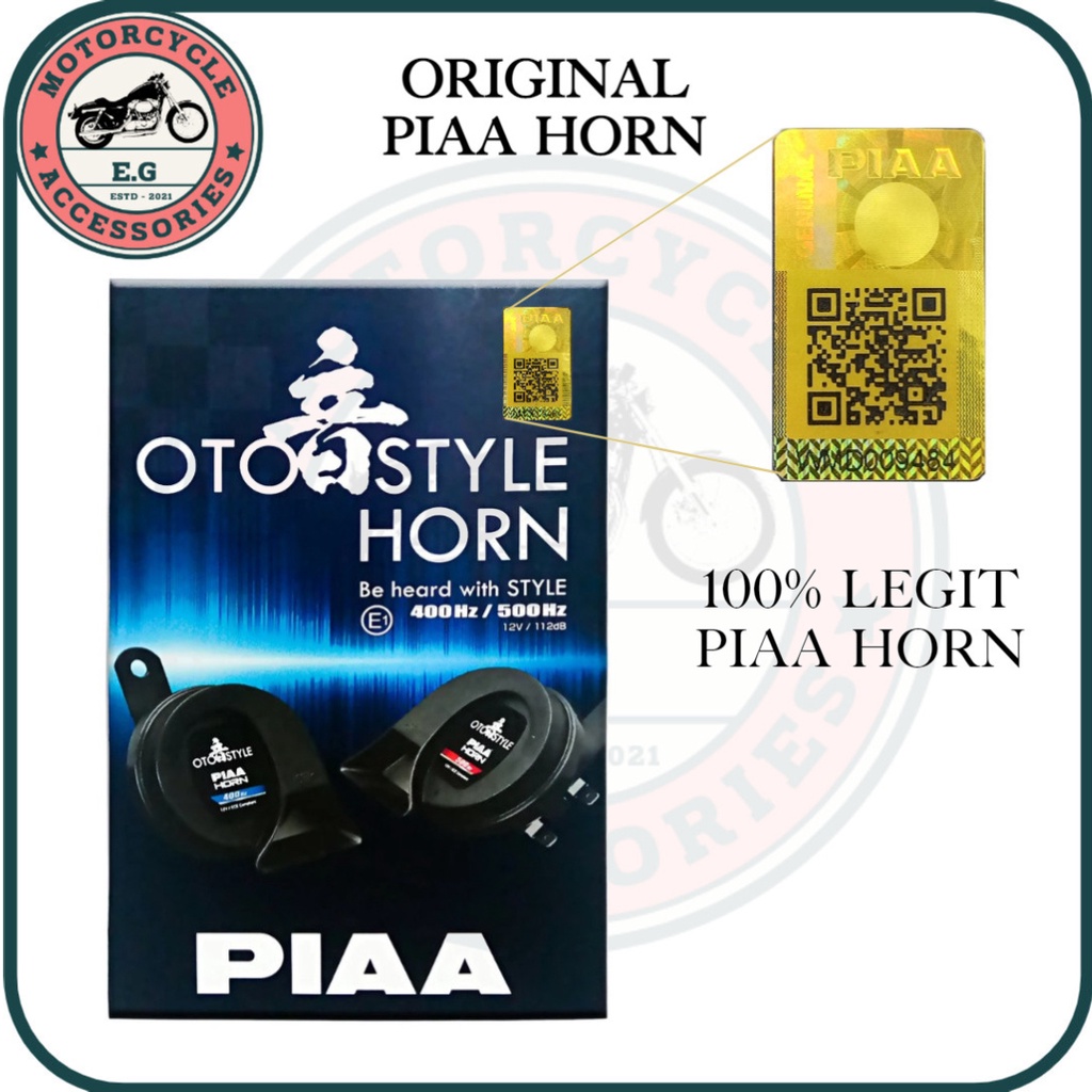 E.G MOTORCYCLE PIAA HORN OTO STYLE GOLD QR CODE UNIVERSAL HORN | Shopee ...