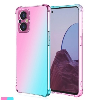 OPPO Reno 8 Pro 5G reno5 Z 5G Gradient Double Color Case Clear Jelly ...
