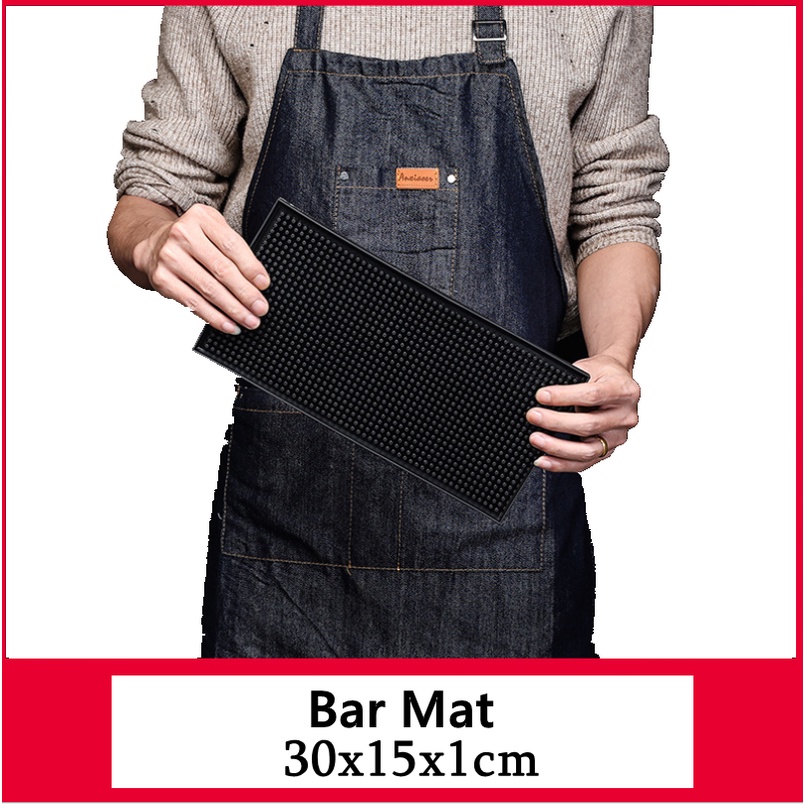 【SG Ready 】Bar Mat Black Rubber Mat for Drink and Coffee Making ...