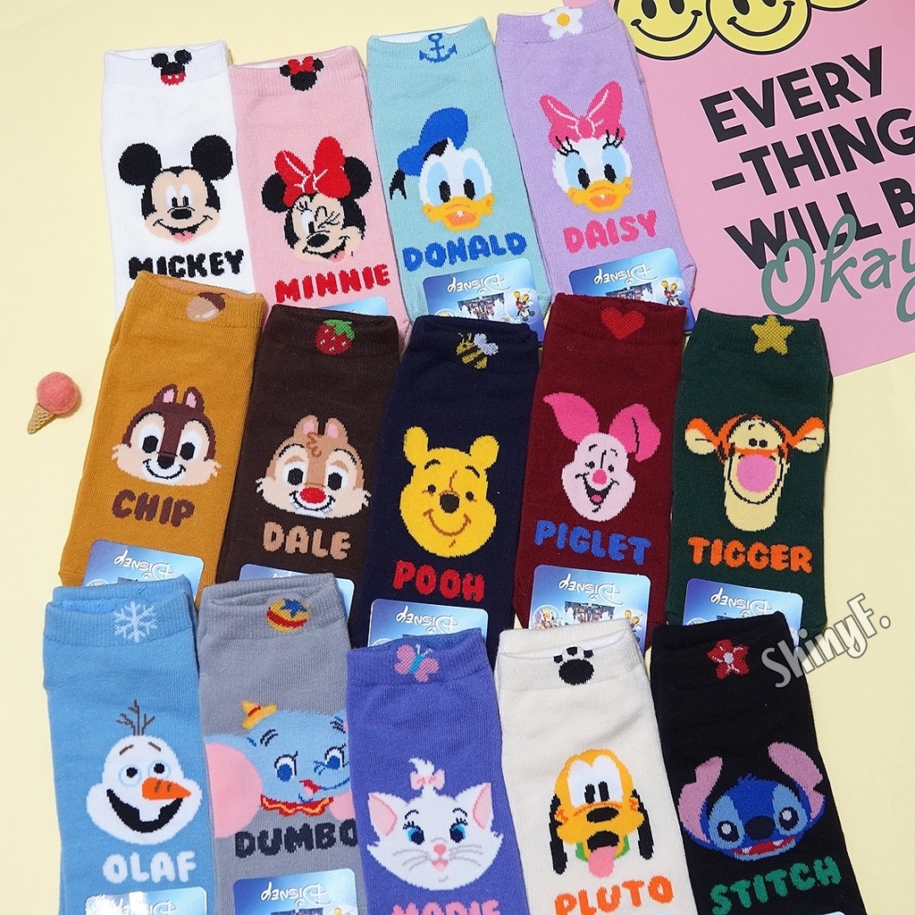 Korean Socks Disney Character Three-Dimensional Pattern Mickey Minnie ...