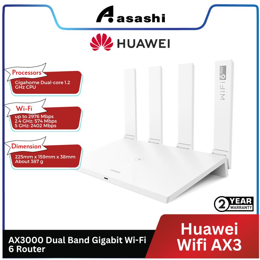 Huawei Wifi AX3 AX3000 Dual Band Gigabit Wi-Fi 6 Router | Shopee Singapore