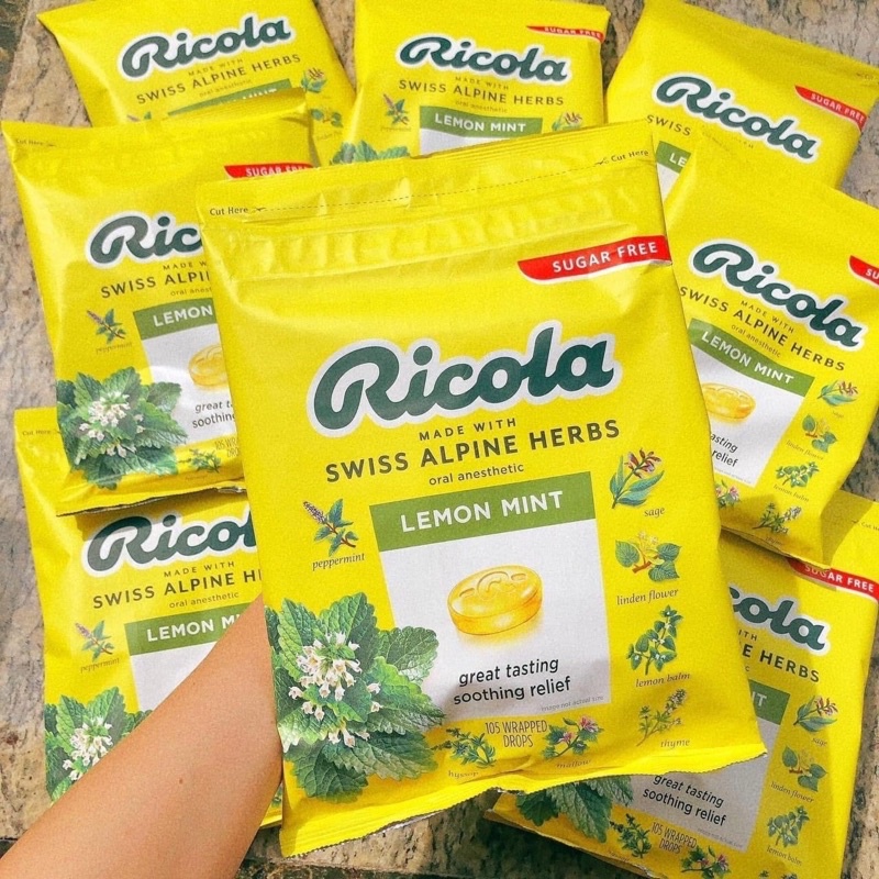 Ricola LEMONMINT sugar-free cough lozenges 105 tablets | Shopee Singapore