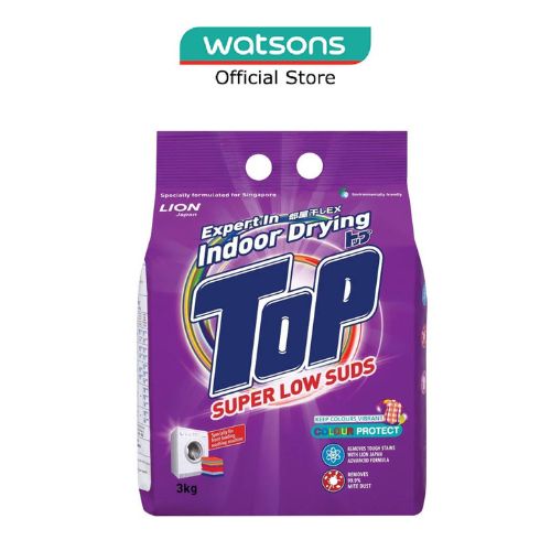 TOP Powder Detergent Super Low Suds Colour Protect 3kg | Shopee Singapore
