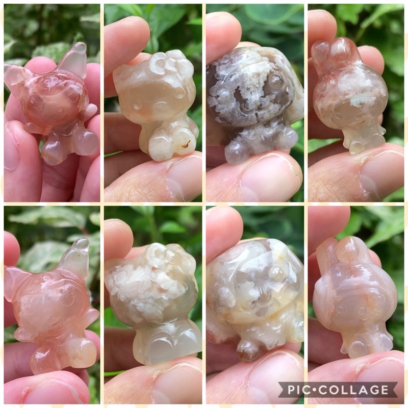 [SG CRYSTAL] Flower Agate Sanrio Character Mini Carving: Cinnamoroll ...