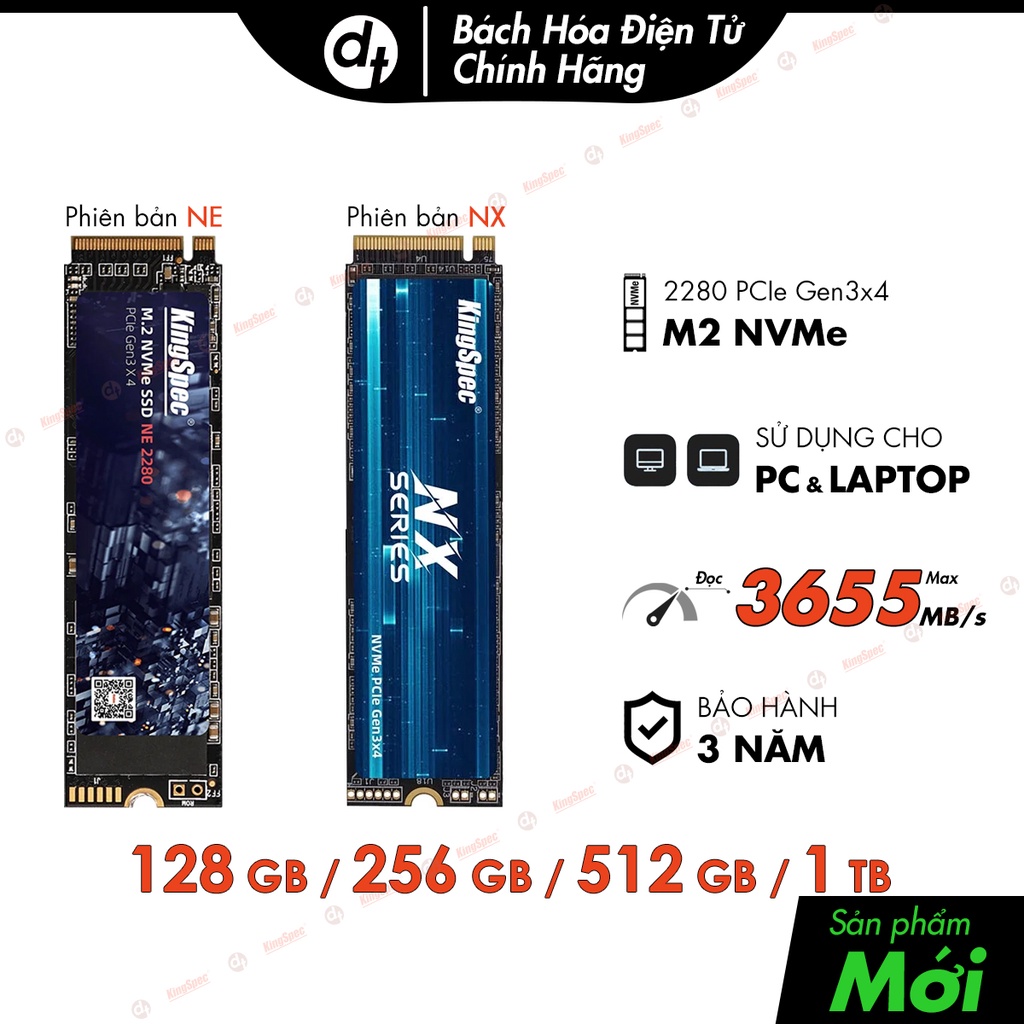 Kingspec M2 NVMe / SATA SSD | Ne, NX, NT - Genuine Products (128GB ...