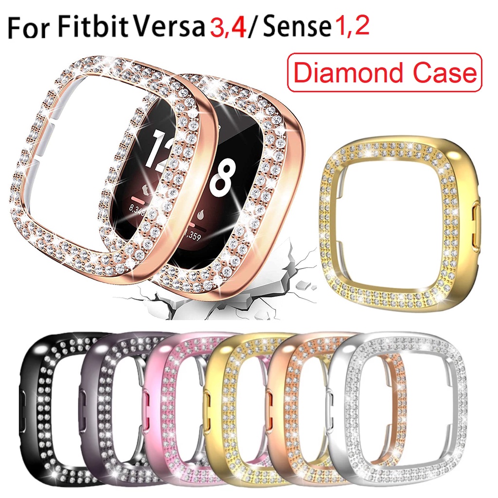 Bling Diamond PC Hard Case For Fitbit Versa 4 Case Fitbit Sense 2 Case ...