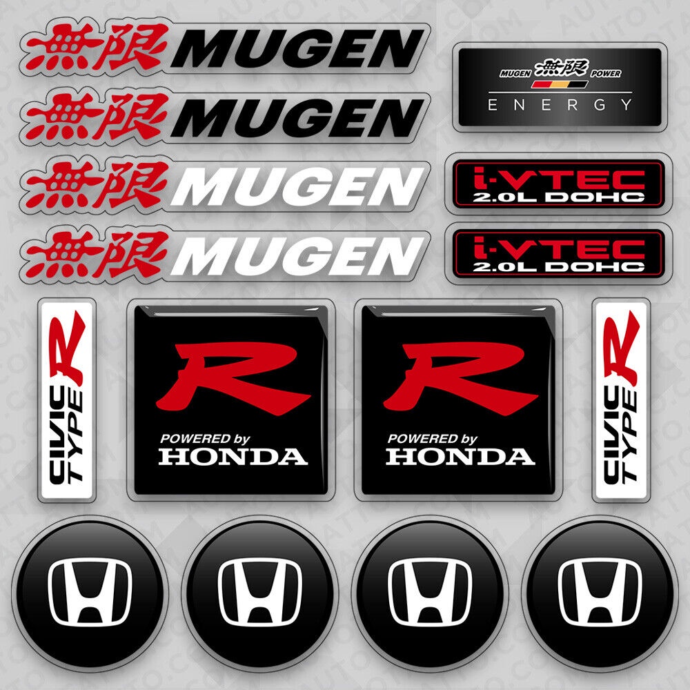 Honda Sport Type R Medal Mugen i-VTEC Car Logo Sticker Vinyl Decal ...