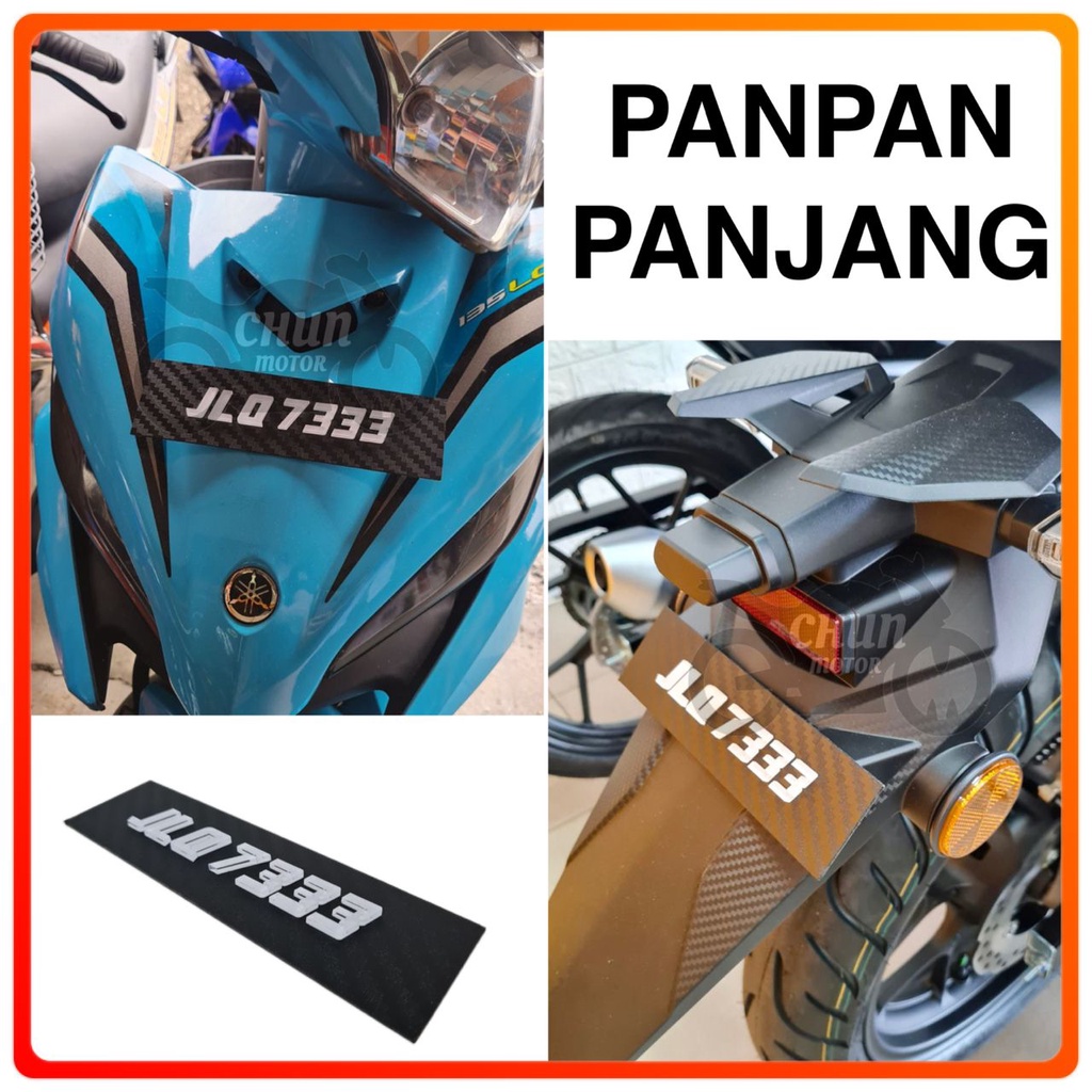 Yamaha LC135/Y15zr Papan Panjang Motor No Plate Depan Bracket/Belakang ...