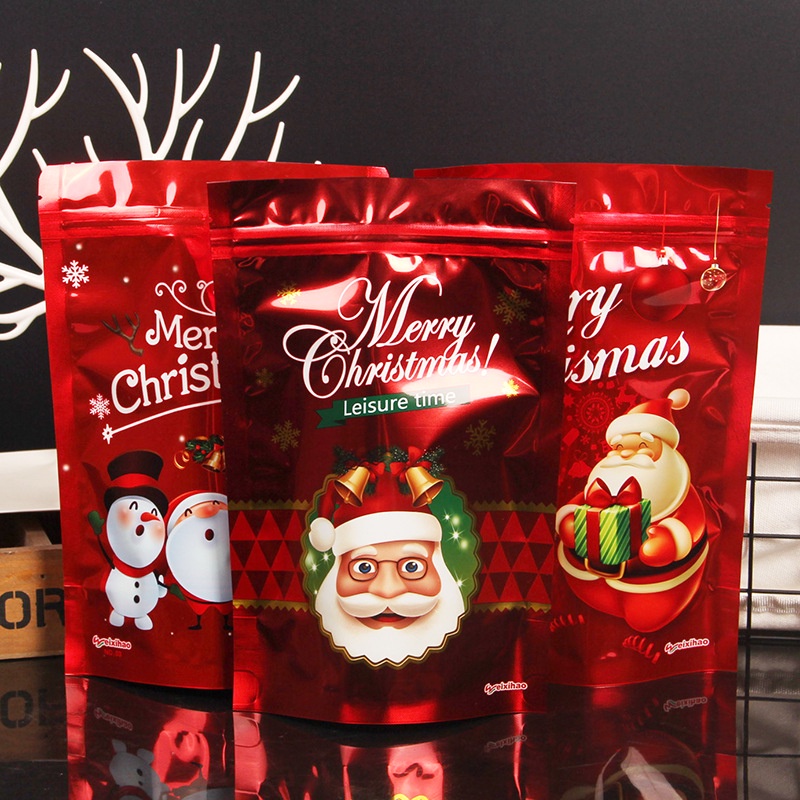 Christmas Snacks Ziplock Bag Candy Biscuits Packing Bag | Shopee Singapore