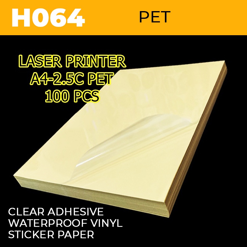 A4 GLOSSY AND MATTE STICKER LABEL PAPER 100 PCS Self-Adhesive Printing ...