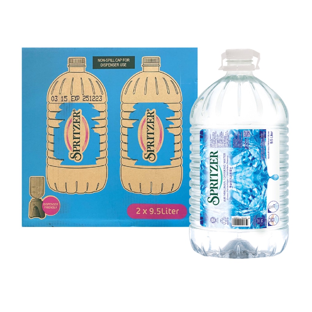 Spritzer Distilled Drinking Water (2 x 9.5 L) | Shopee Singapore