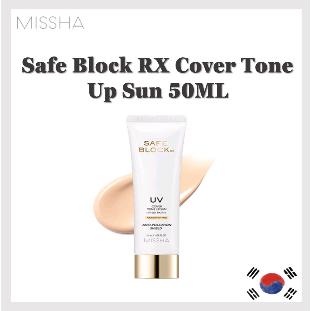 [Missha] Safe Block RX Cover Tone Up Sun SPF50+/PA++++ 50ML face ...
