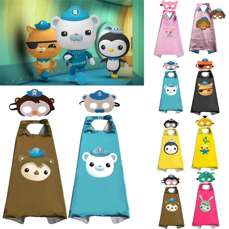 Colorful Costume Octonauts With Soft Cloak And Mask For Girls Boys And ...
