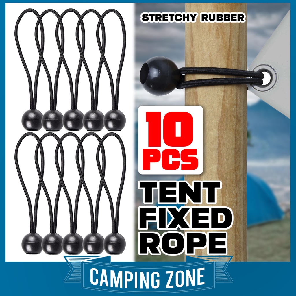 10pcs Camping Canopy Fixed Elastic Rope Bungee Cord Camping Rope ...