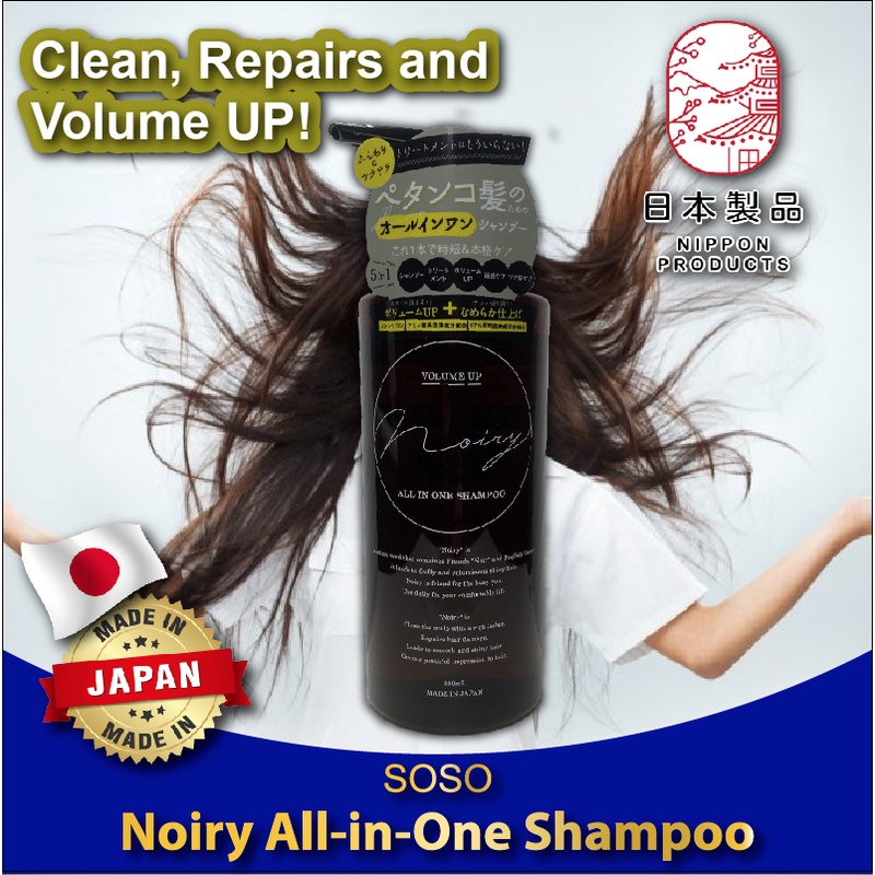 JAPAN Noiry All-in-One Shampoo 380ml (Clean, Repair, Voluminous, Smooth ...
