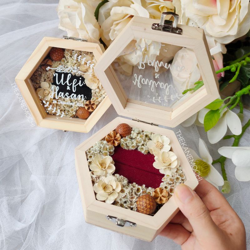 KAYU Rustic RING BOX RUSTIC RING BOX RUSTIC WOODEN BOX | Shopee Singapore