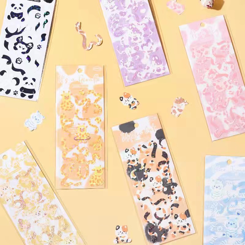 Miss.jojo Sticke animal journal top loader Cute/Diy photocard sticker ...