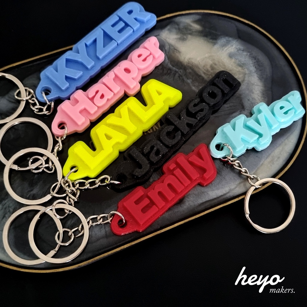 Personalised Colourful Name Keychain V2 | Customised Keychain | Party ...