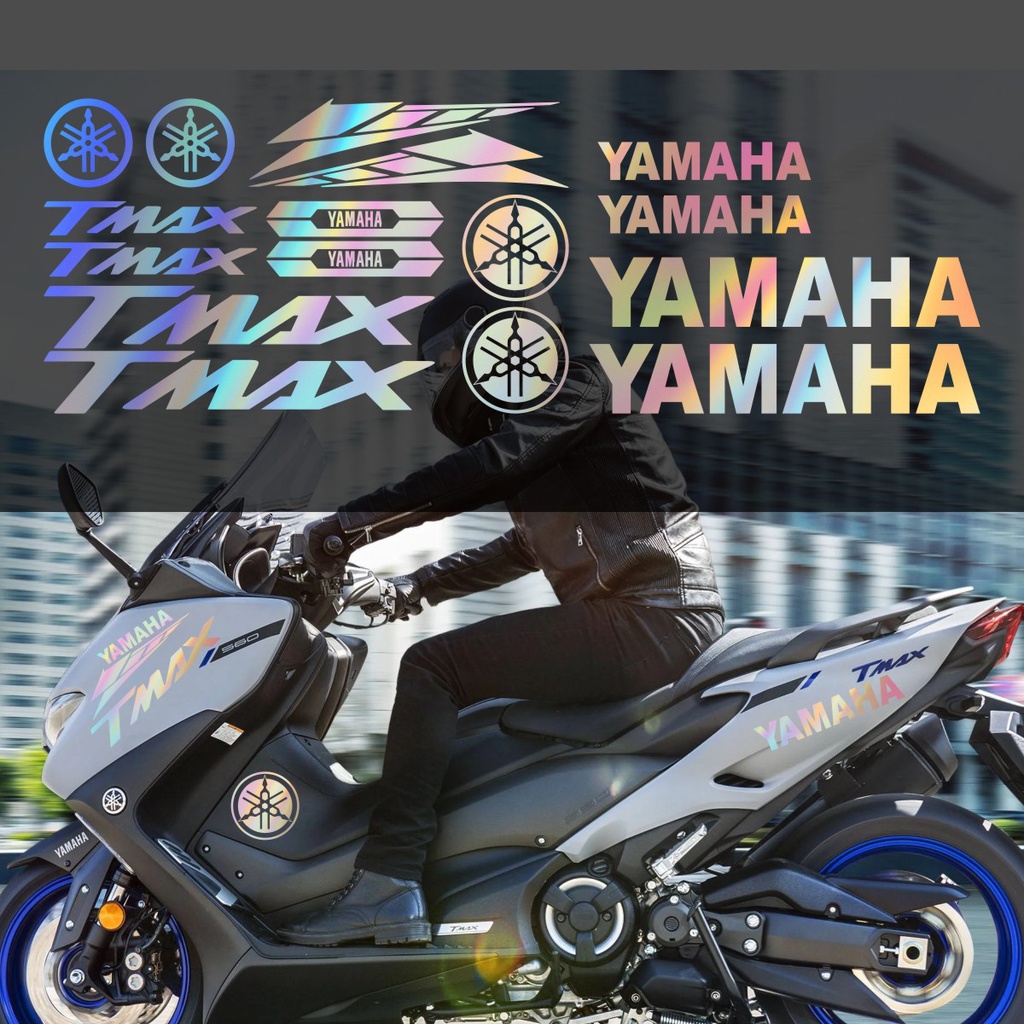 YAMAHA TMAX Holographic Reflective motorcycle stickers waterproof ...