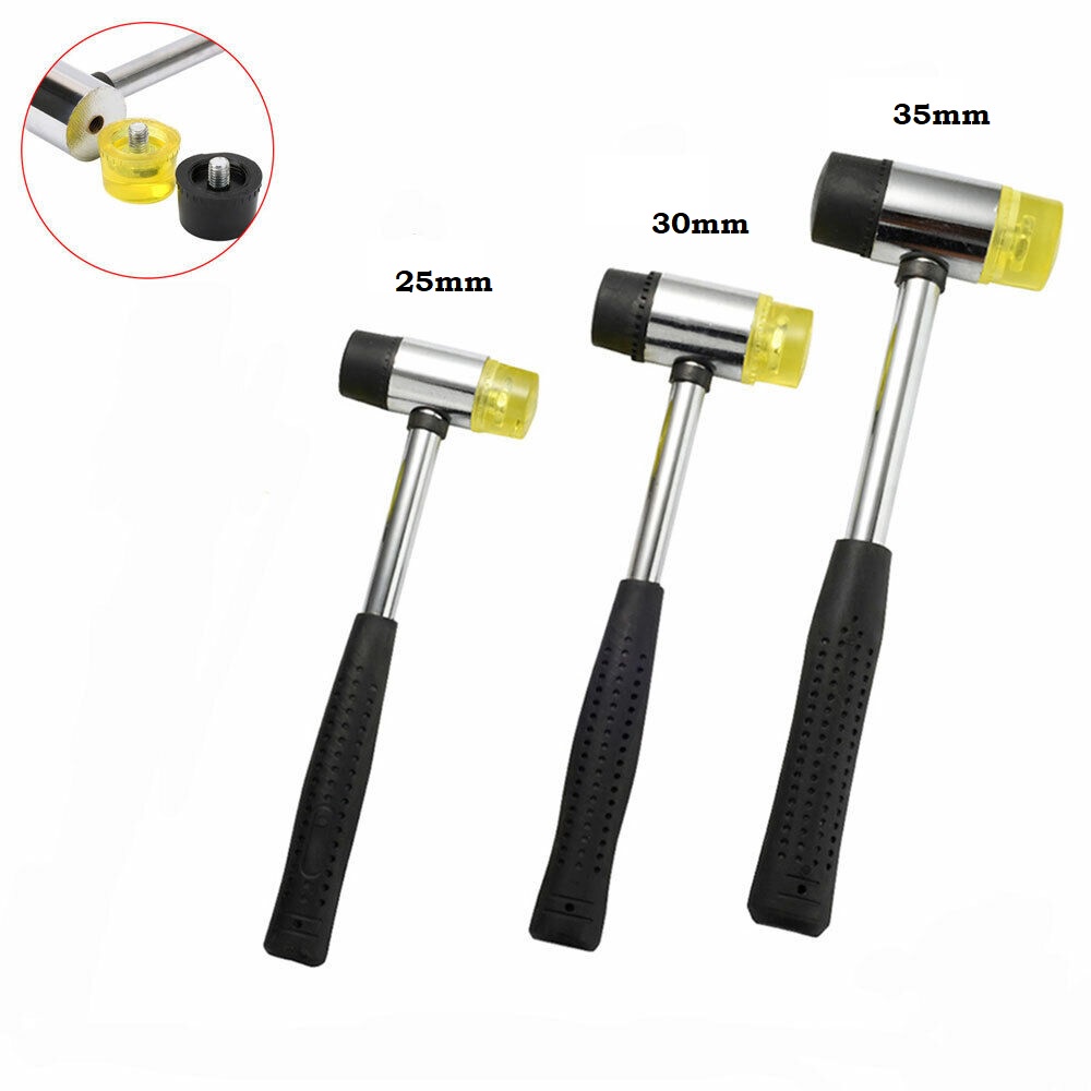 Plastic/Rubber Mallet Hammer with Steel Handle (25mm, 30mm, 35mm ...