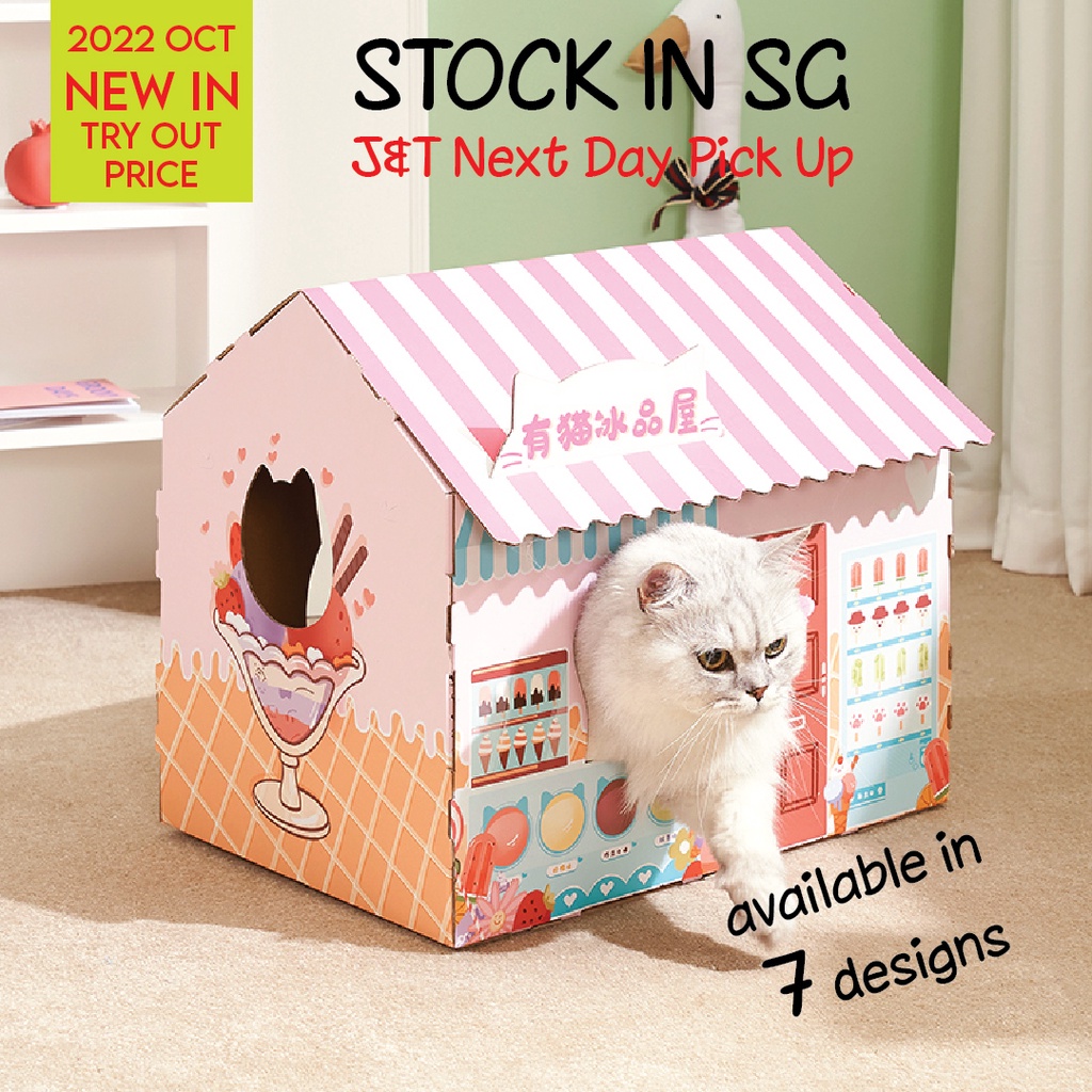 Cat House DIY Cat Scratcher House Cat Scratch Board | Shopee Singapore