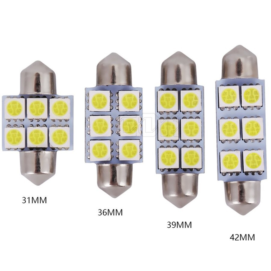 PUTIH Led Light Cabin Ceiling 5050 6 SMD Festoon White White Car ...