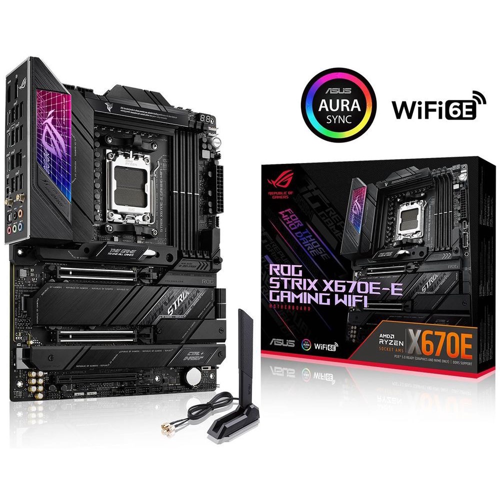 ASUS ROG STRIX X670E-E GAMING WIFI AM5 Motherboard (X670 Chipset ...