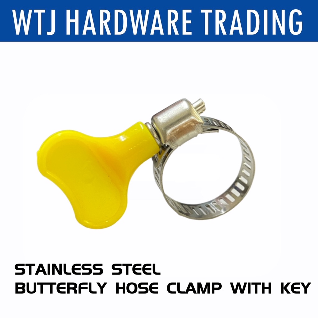 STAINLESS STEEL BUTTERFLY HOSE CLAMP WITH KEY /ORBIT COPPER HOSE CLAMP ...