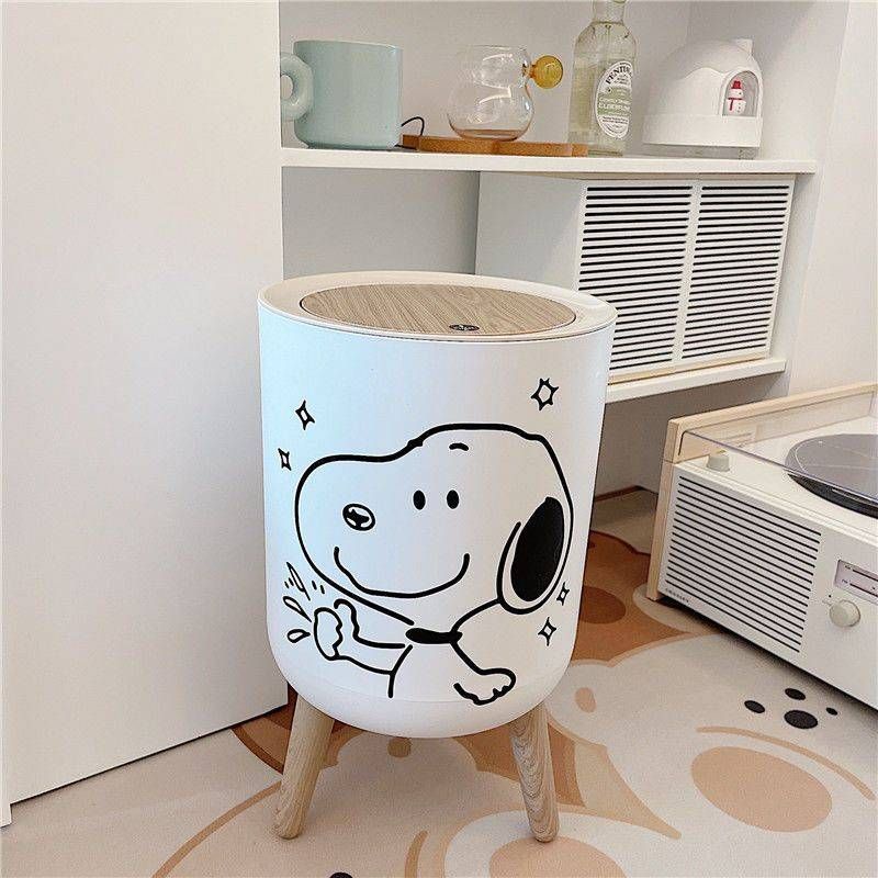 Snoopy sonnpy Push Type Trash Can ins Series | Shopee Singapore
