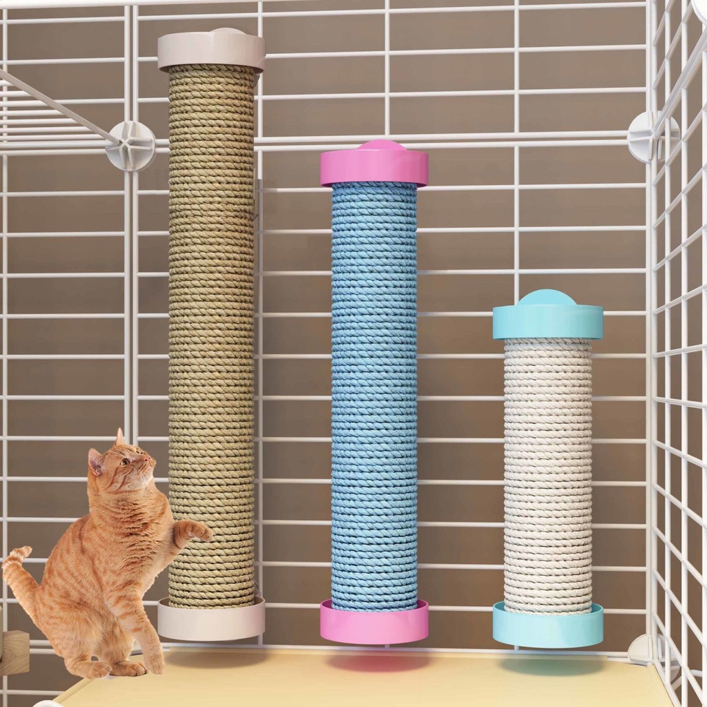 Cat Cage Special Match Vertical Sisal Scratching Pole Sub-Grinding Claw ...