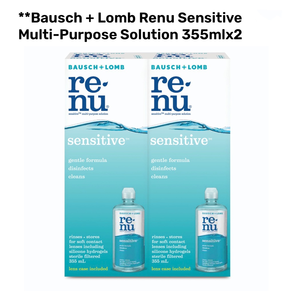 [Free Ship] BAUSCH & LOMB Renu Sensitive Multi Purpose Solution 355ml ...
