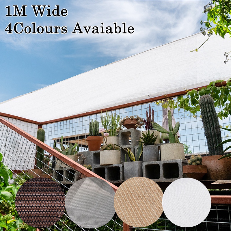 1M Wide Sun Shade Sail Garden Patio Swimming Pool Awning Canopy ...