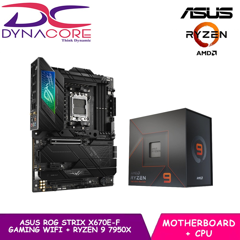 ASUS ROG STRIX X670E-F GAMING WIFI + RYZEN 9 7950X BUNDLE | Shopee Singapore