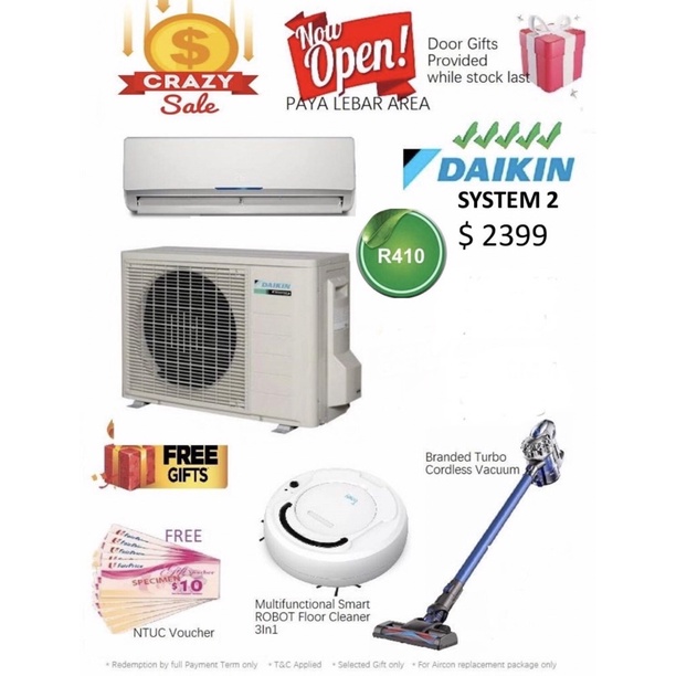 Daikin iSmile Eco Wifi promotion System 2 (R32) Free Voucher | Shopee ...