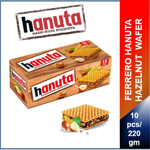 Hanuta Wafer / Mini Wafer – Chocolate & Hazelnut Filling 220g | Shopee ...