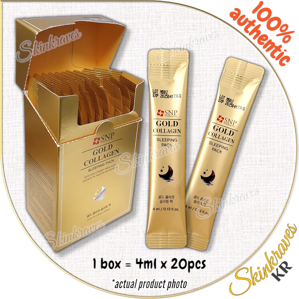 SNP Gold Collagen Sleeping Pack (4ml*20ea) | Shopee Singapore