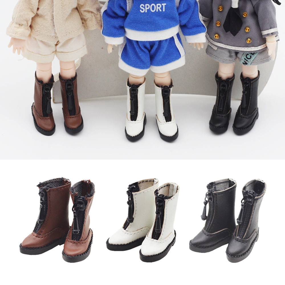 OB11 Shoes ( 2.8*1.1cm) Tall Boots with Zipper 1/12 BJD Doll Shoes GSC ...