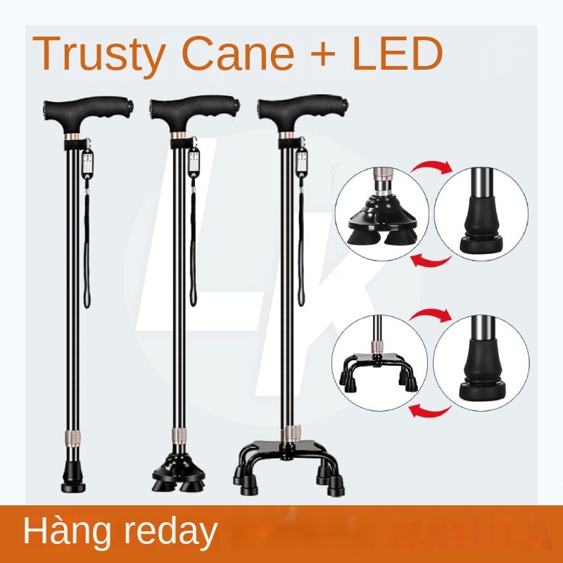 4-foot Stick For The Elderly (Adjustable Height) | Shopee Singapore